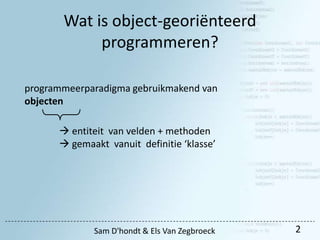 Object-georiënteerd programmeren | PPTX