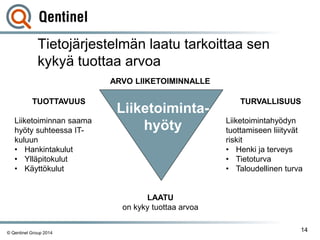 Laatu liiketoimintatietotekniikka 140512-eh | PPT