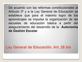 La autonomía escolar | PPTX