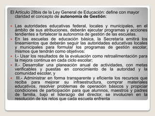 La autonomía escolar | PPTX