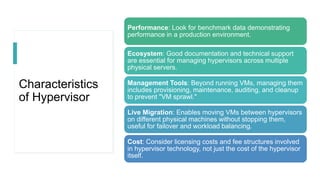 Introduction to virtualization and Hypervisor.pptx