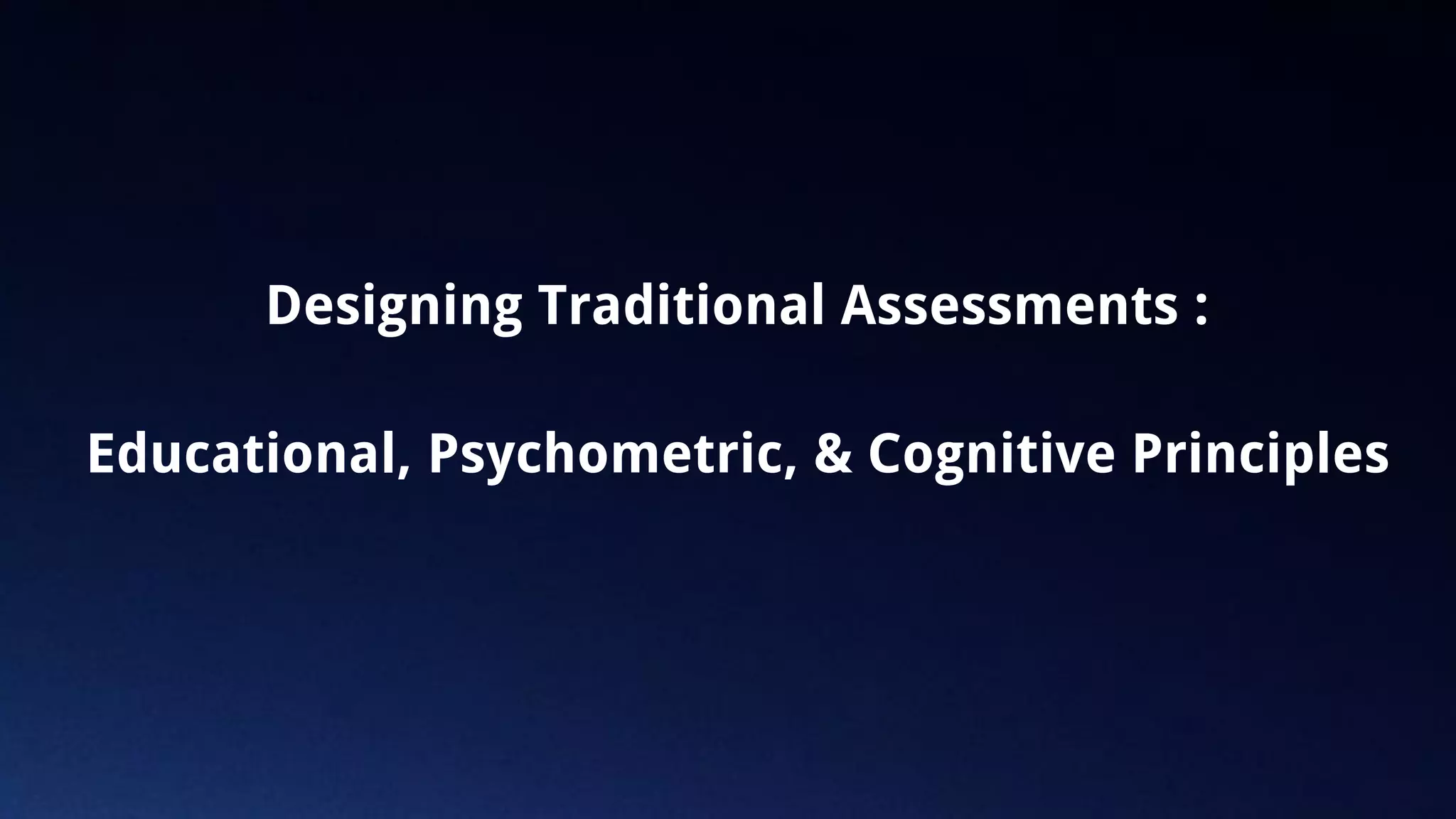 Traditional Assessment | PDF