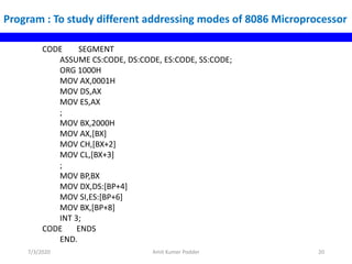 8086 Assembly Language and Serial Monitor Operation of 8086 Trainer Kit | PPT