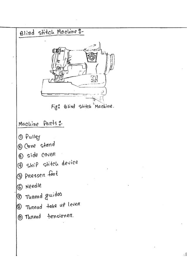 Study on Bartack Sewing Machine & Blind Stitch Machine | PDF