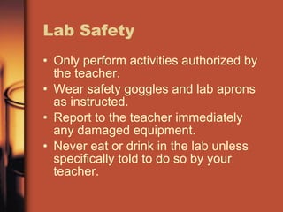 Lab Safety | PPT | First Aid | Injuries