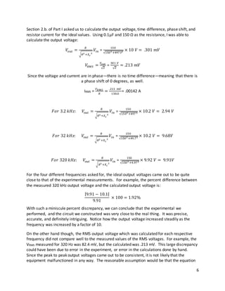 Sinusoidal Response of RC & RL Circuits | DOCX