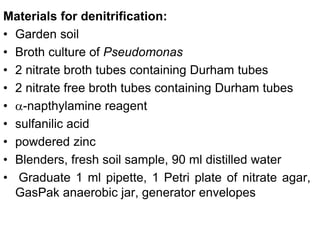 Lab.11 methods for estimating denitrification process | PDF