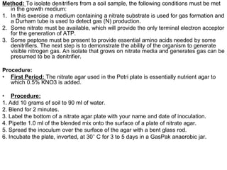 Lab.11 methods for estimating denitrification process | PDF