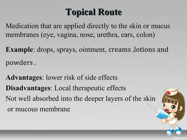 Fundamental of Nursing 6. : Medication Administration | PPT | Skin and ...