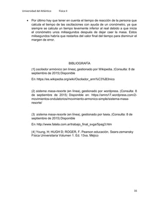 Lab. 2 sistema masa-resorte | DOC