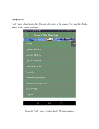 Report on student-faculty document sharing android project | PDF