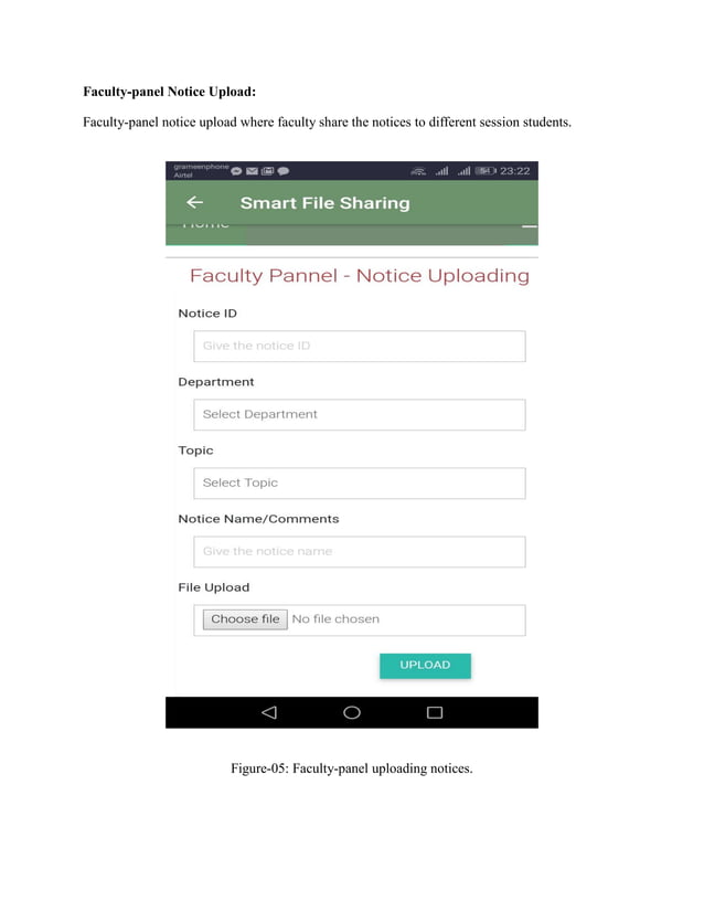 Report on student-faculty document sharing android project | PDF