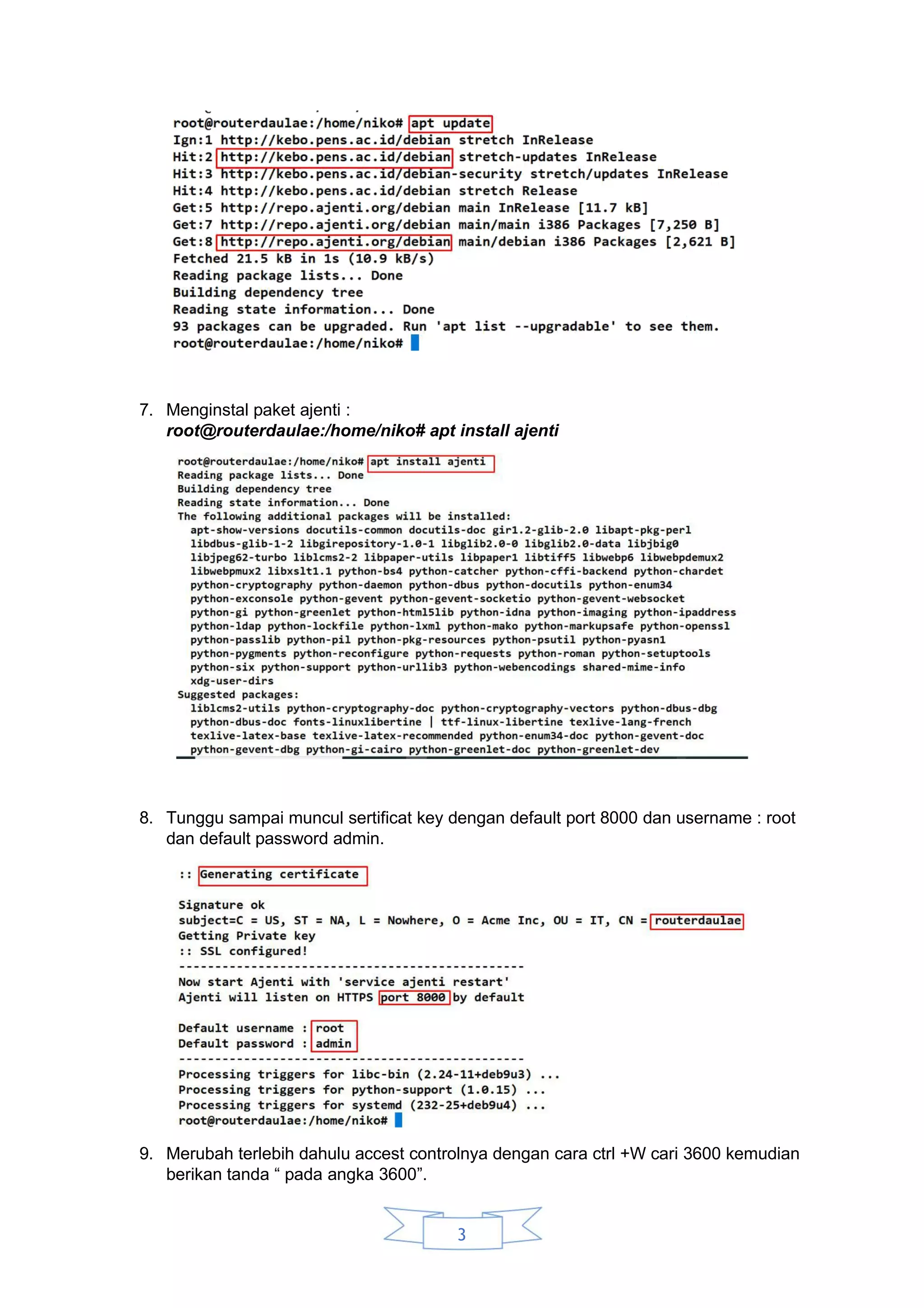 Lab 1 konfigurasi control panel ajenti | PDF