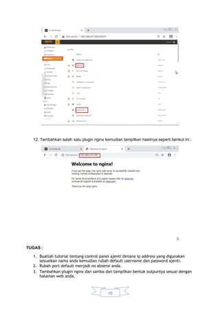 Lab 1 konfigurasi control panel ajenti | PDF