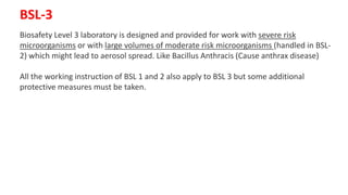Biosafty, containment and biosafty levels | PPTX