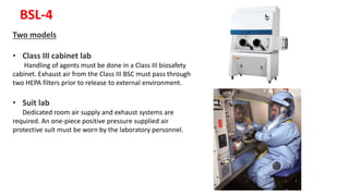 Biosafty, containment and biosafty levels | PPTX