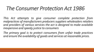 Consumer protection Act 2019 PowerPoint P | PDF