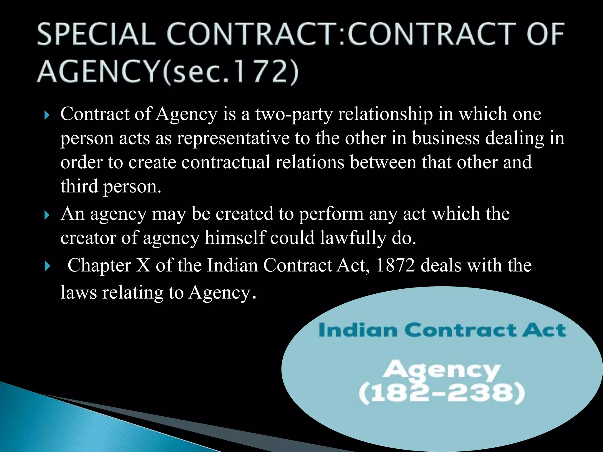 ICA-Contract of agency | PPTX