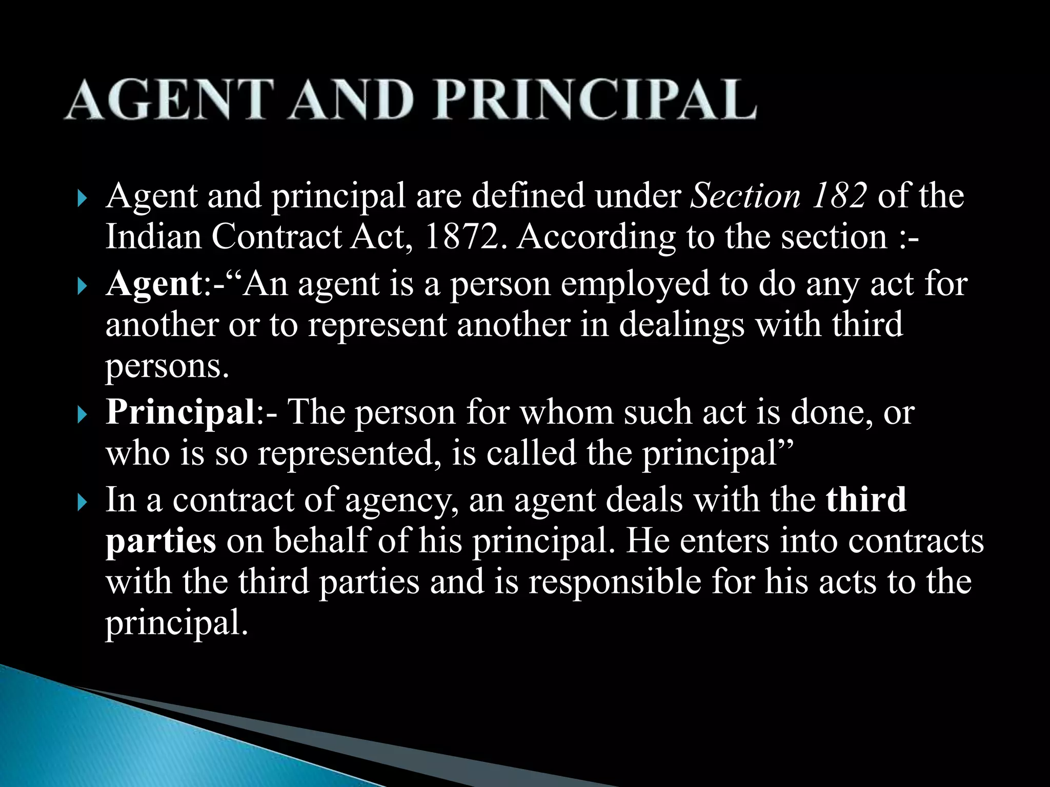 ICA-Contract of agency | PPTX