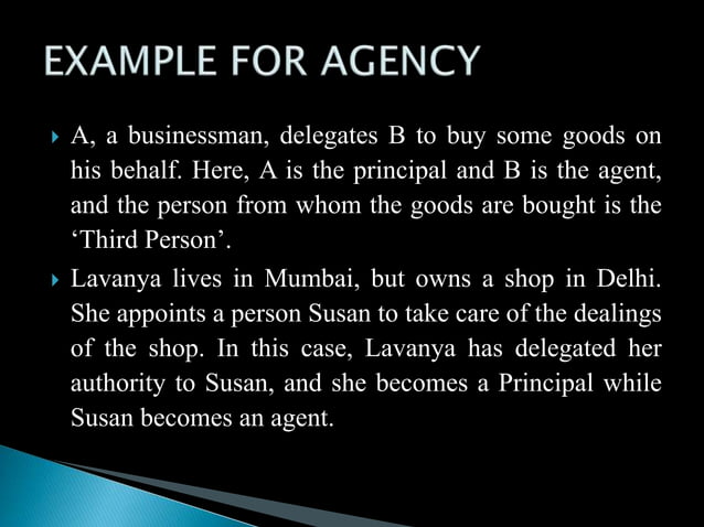 ICA-Contract of agency | PPTX