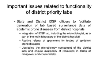 Laboratory strengthening under IDSP..... | PPT