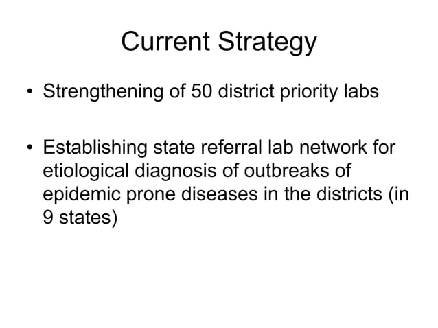 Laboratory strengthening under IDSP..... | PPT