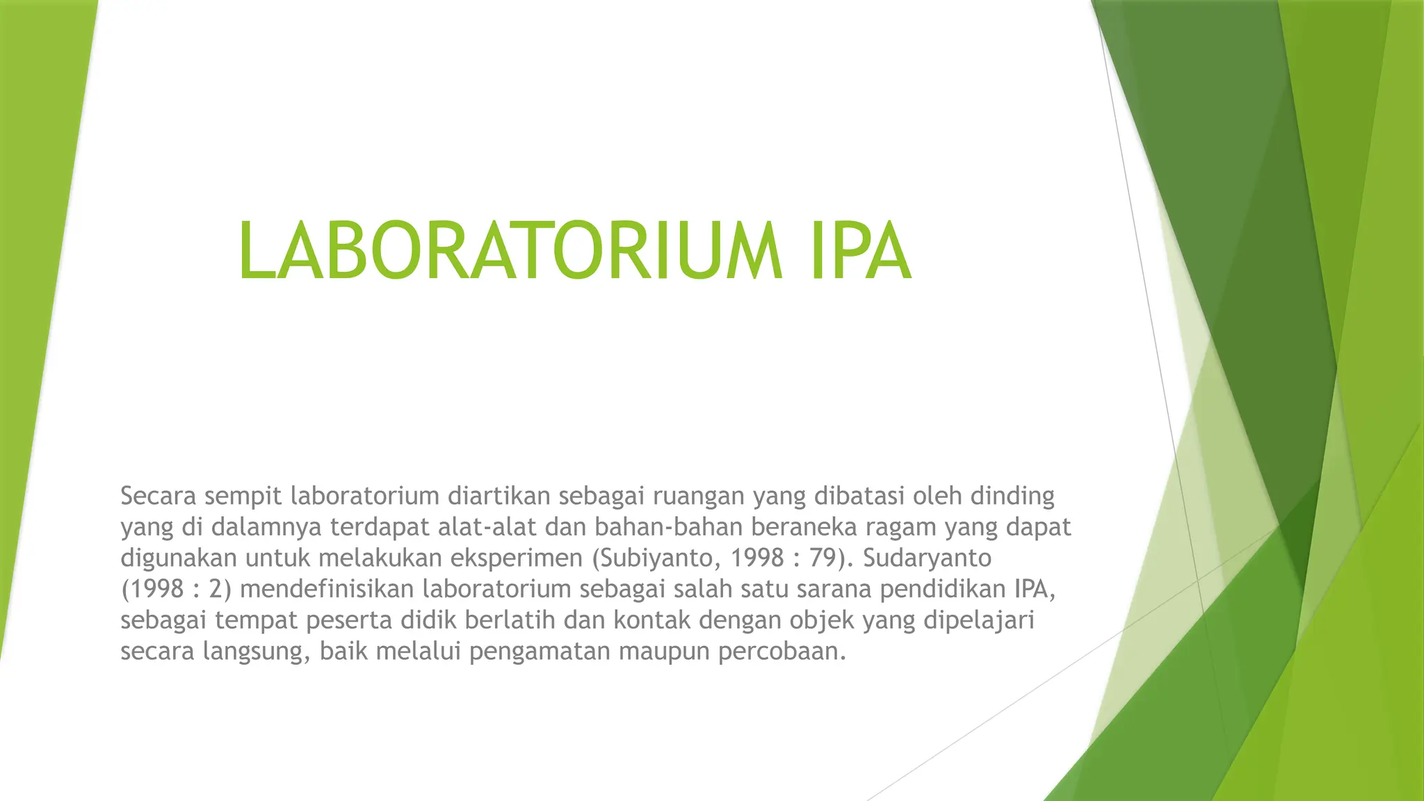 Materi IPA kelas 7 yang mebahas mengeai laboratorium | PPTX