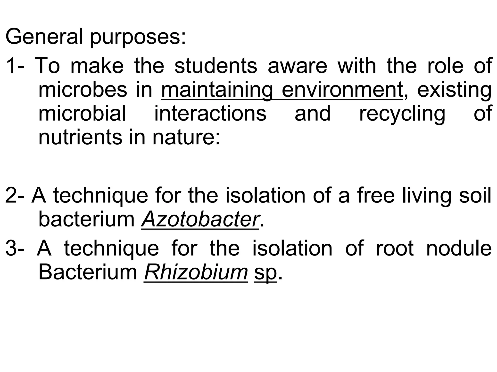 Lab.8 isolation of nitrogen fixer bacteria | PDF