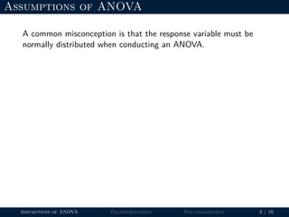 Assumptions of ANOVA | PDF