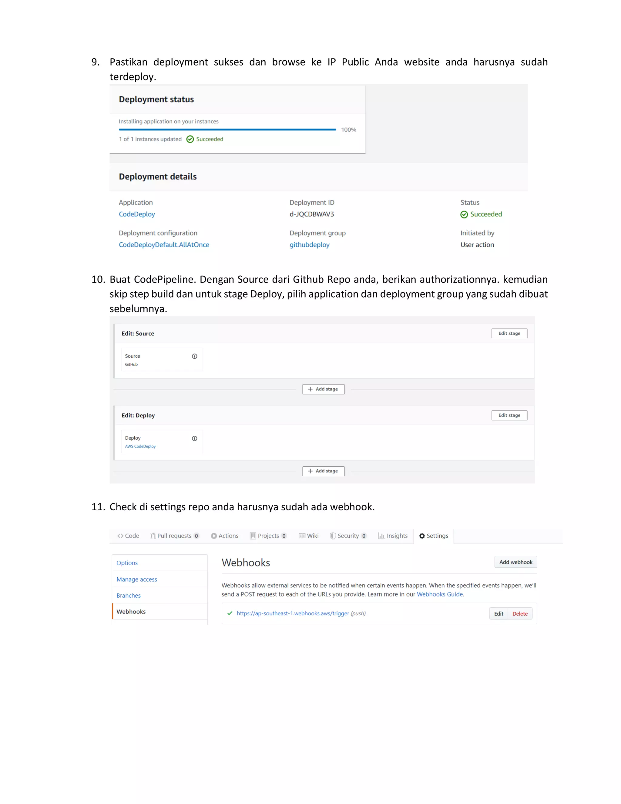 Lab - Automatic Deployment Using AWS CodePipeline to EC2 | PDF