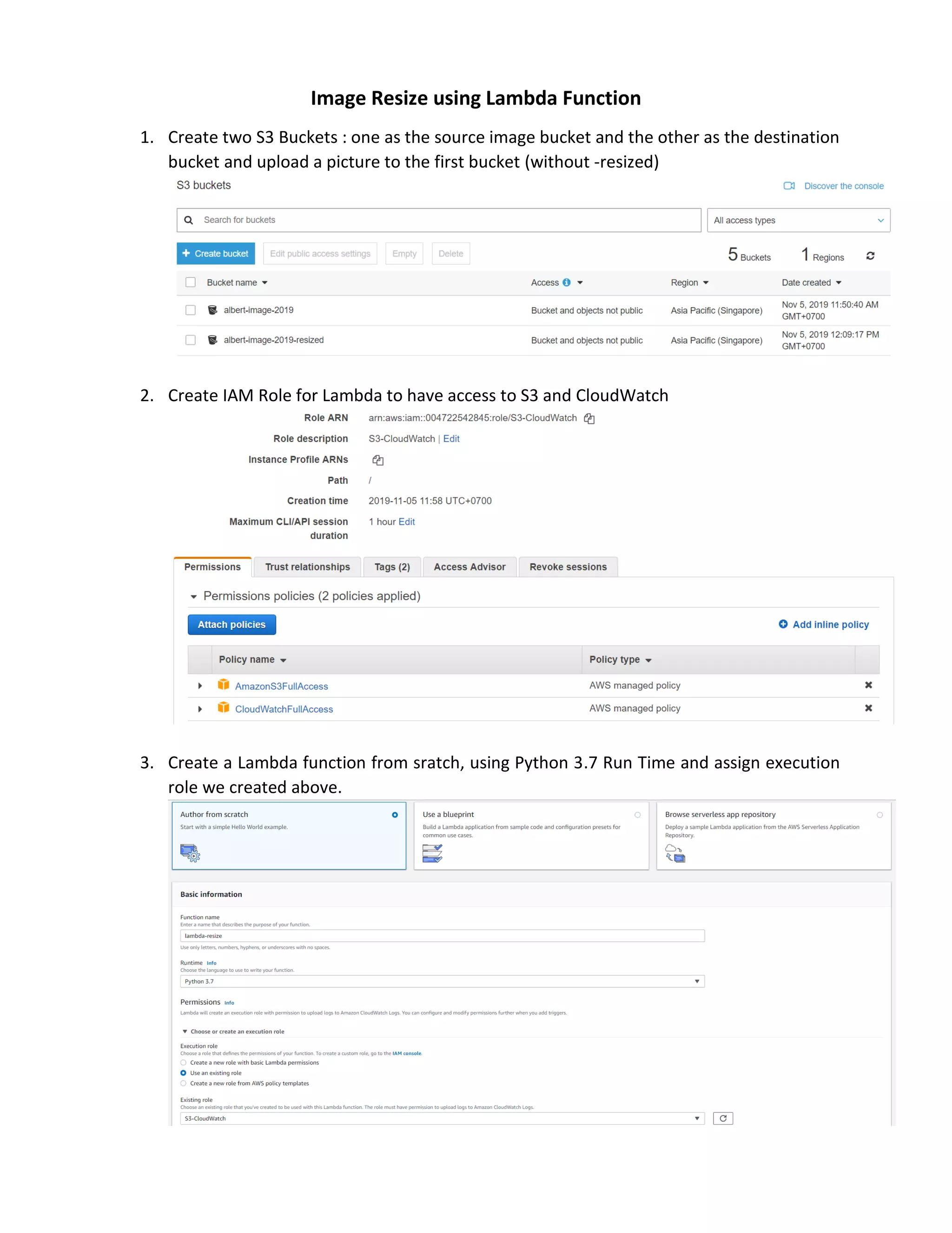 Lab Aws Lambda Resize Image Pdf