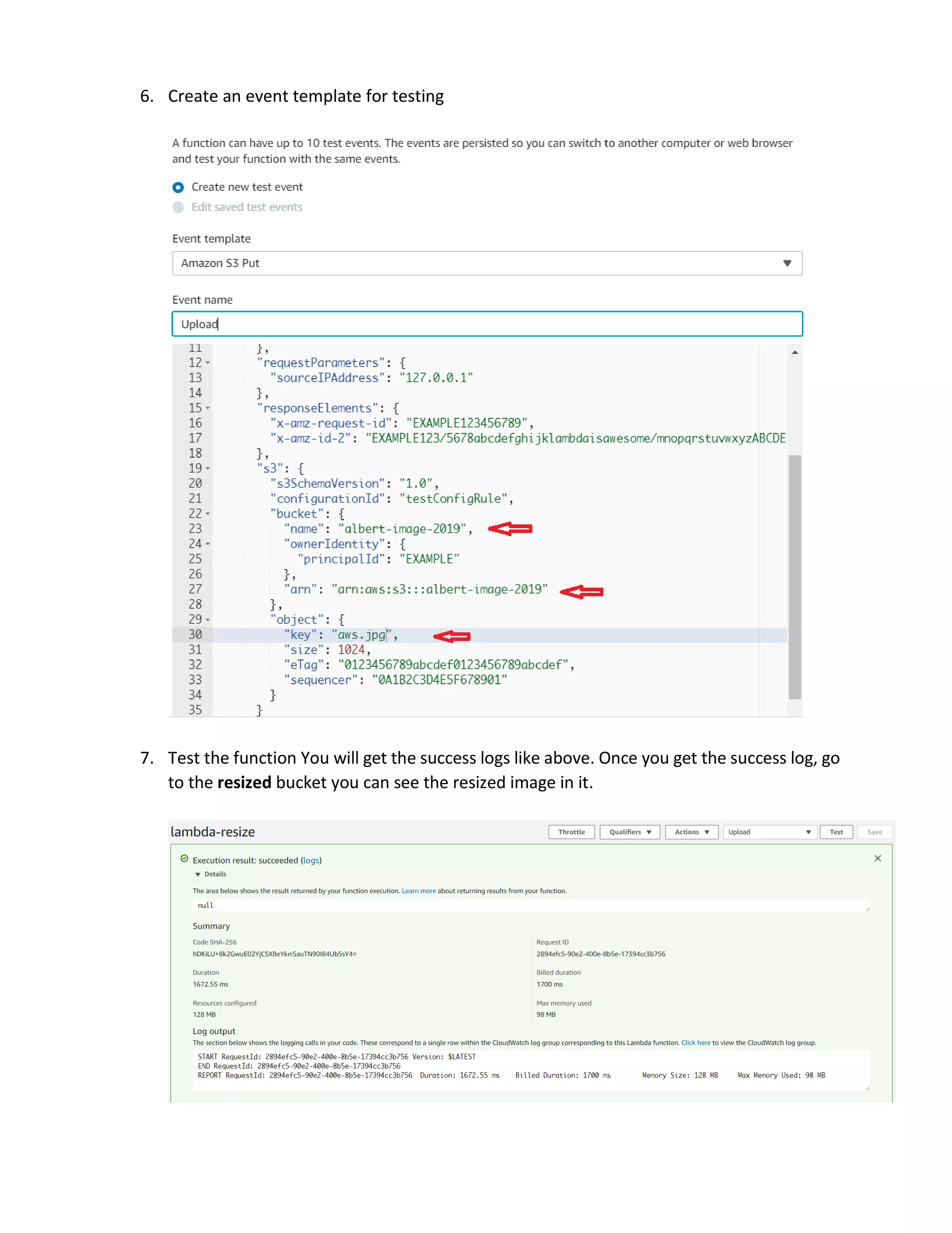 Lab - AWS Lambda Resize Image | PDF