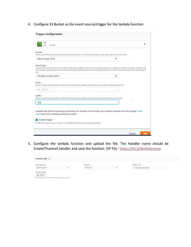 Lab - AWS Lambda Resize Image | PDF