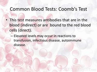 Lab blood gm unit 7 | PPTX