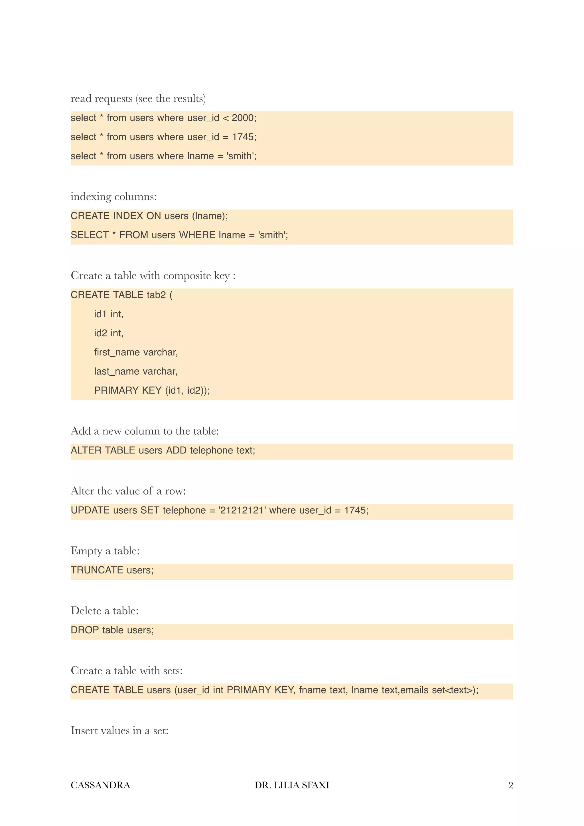Lab1-DB-Cassandra | PDF