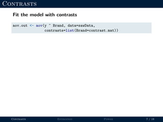 Lab on contrasts, estimation, and power | PPT