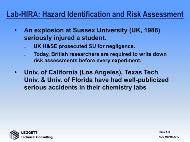 Lab Hazard Recognition and Analysis | PPTX