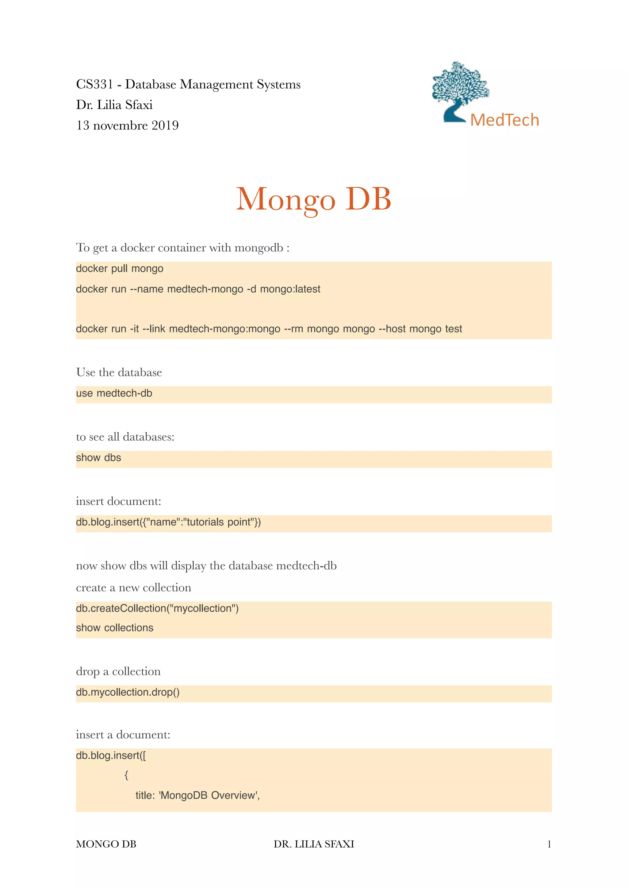 Lab2 Db Mongodb Pdf Databases Computer Software And Applications