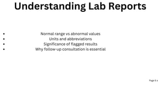 Lab Tests – Unlocking the Secrets of Your Health | PDF