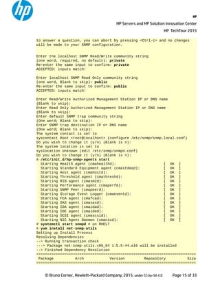 Lab Document on HP ProLiant value add tools on Linux | PDF