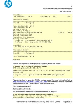 Lab Document on HP ProLiant value add tools on Linux | PDF