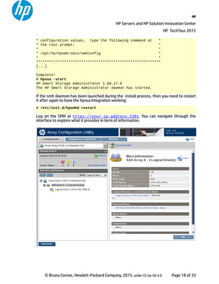 Lab Document on HP ProLiant value add tools on Linux | PDF