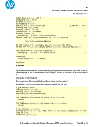 Lab Document on HP ProLiant value add tools on Linux | PDF