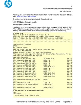 Lab Document on HP ProLiant value add tools on Linux | PDF