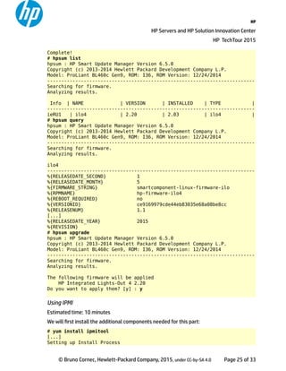 Lab Document on HP ProLiant value add tools on Linux | PDF