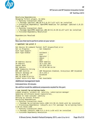 Lab Document on HP ProLiant value add tools on Linux | PDF