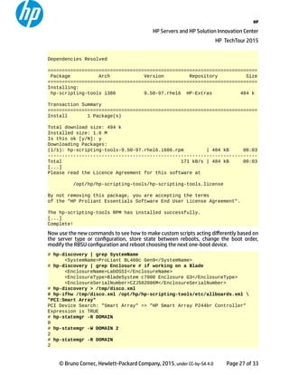 Lab Document on HP ProLiant value add tools on Linux | PDF