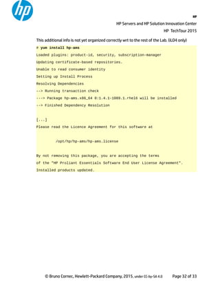 Lab Document on HP ProLiant value add tools on Linux | PDF