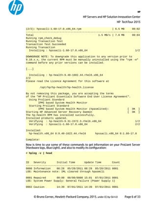 Lab Document on HP ProLiant value add tools on Linux | PDF