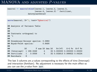 Repeated measures analysis in R | PDF